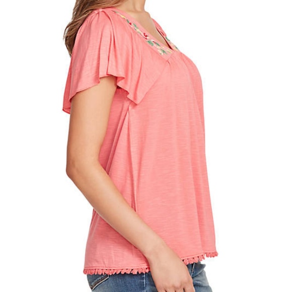 Tops | Nwt Lola Slub Jersey Top Coral | Poshmark